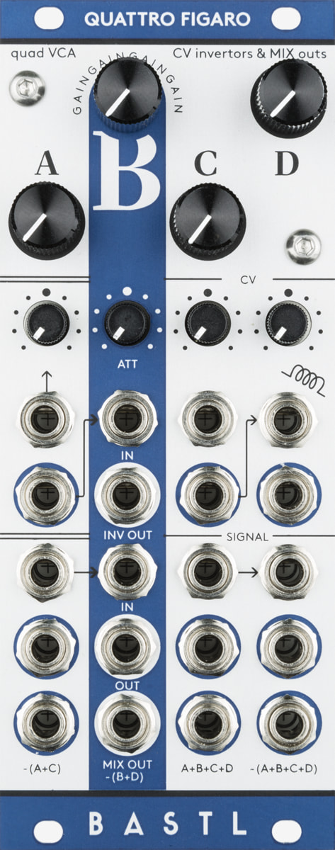 Bastl Quattro Figaro Eurorack Module – Quad VCA with CV Invertors and ...